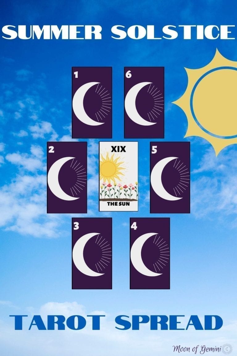 Summer Solstice Tarot Spread - 6 Cards • Moon of Gemini