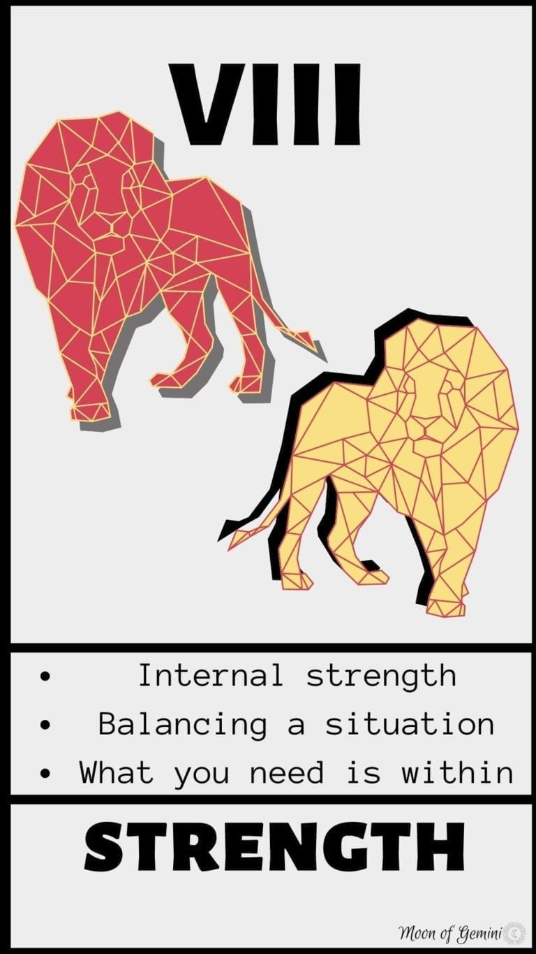 Strength Tarot Card Meaning • Moon of Gemini