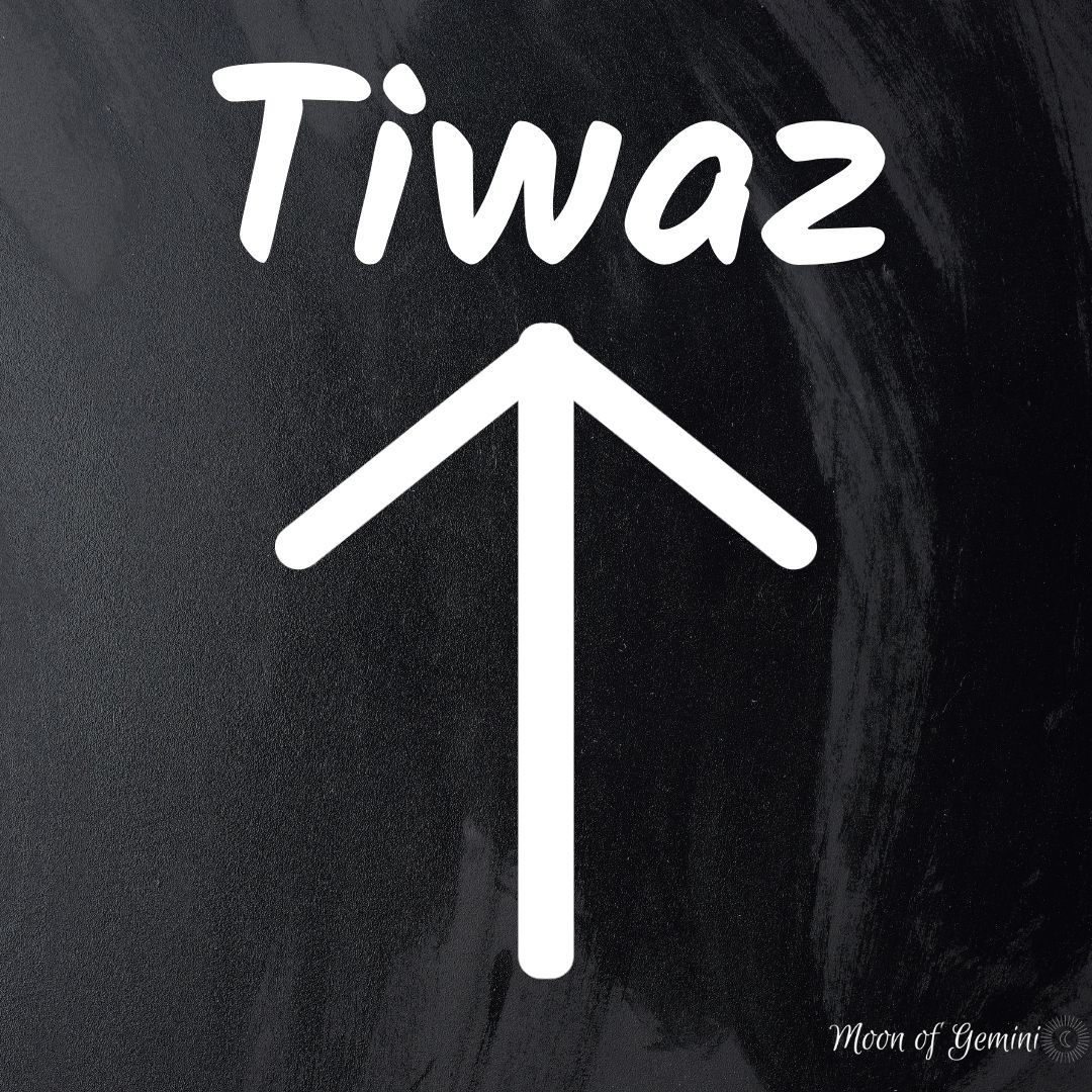 Tiwaz Rune - Elder Futhark Meaning • Moon of Gemini